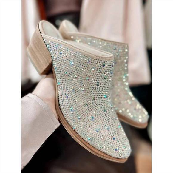 Very G | Shoes | New Very G Zeena Rhinestone Mules In Multi | Poshmark